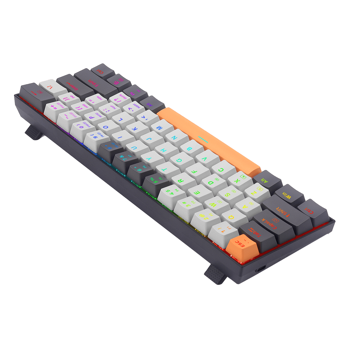 Redragon K644 SE 65% Wired RGB Gaming Keyboard, 61 Keys Hot-Swappable Compact Mechanical ...