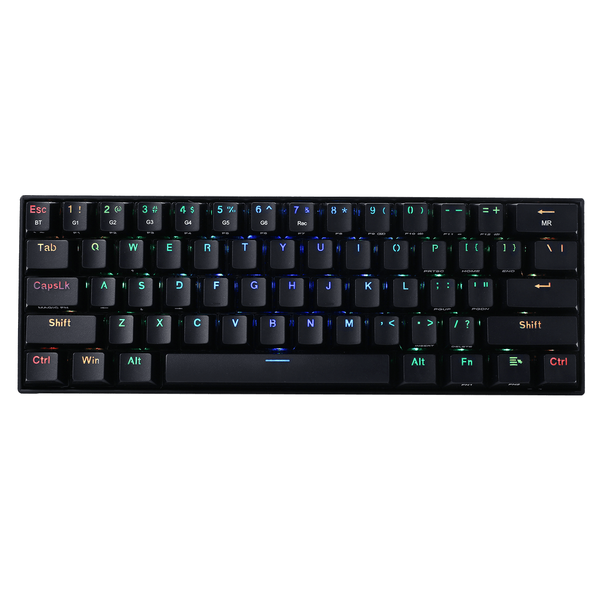 Redragon K530 Draconic 60% Compact RGB Wireless Mechanical Keyboard, 61 ...