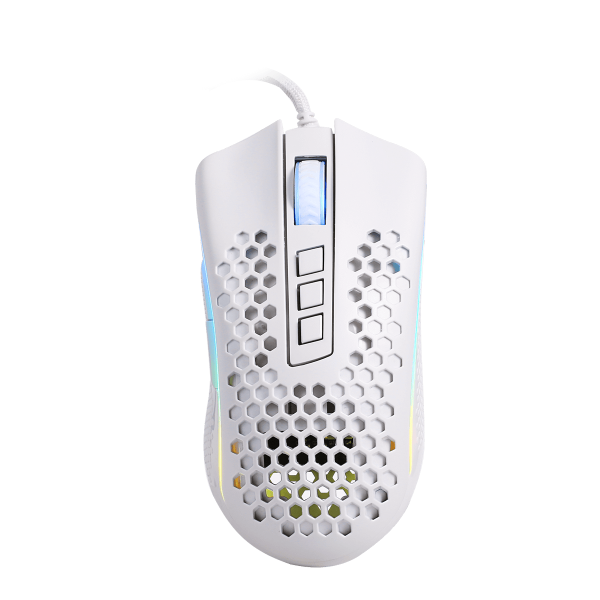 Redragon M808 Storm White Lightweight RGB Gaming Mouse, 85g Ultralight – REDRAGON ZONE